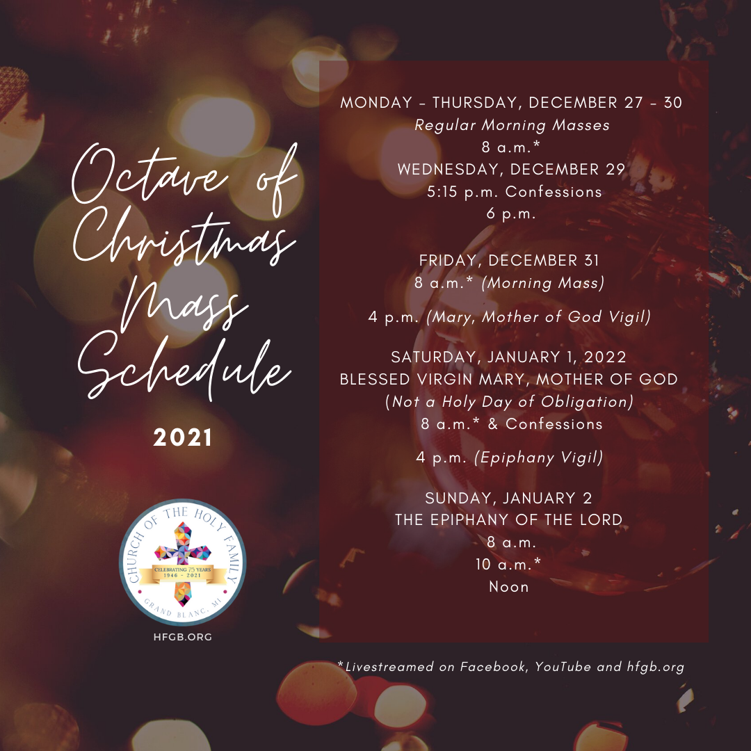 Christmas Mass Schedule 2021 - Church of the Holy Family Christmas Mass Schedule 2021 - Church of the Holy Family